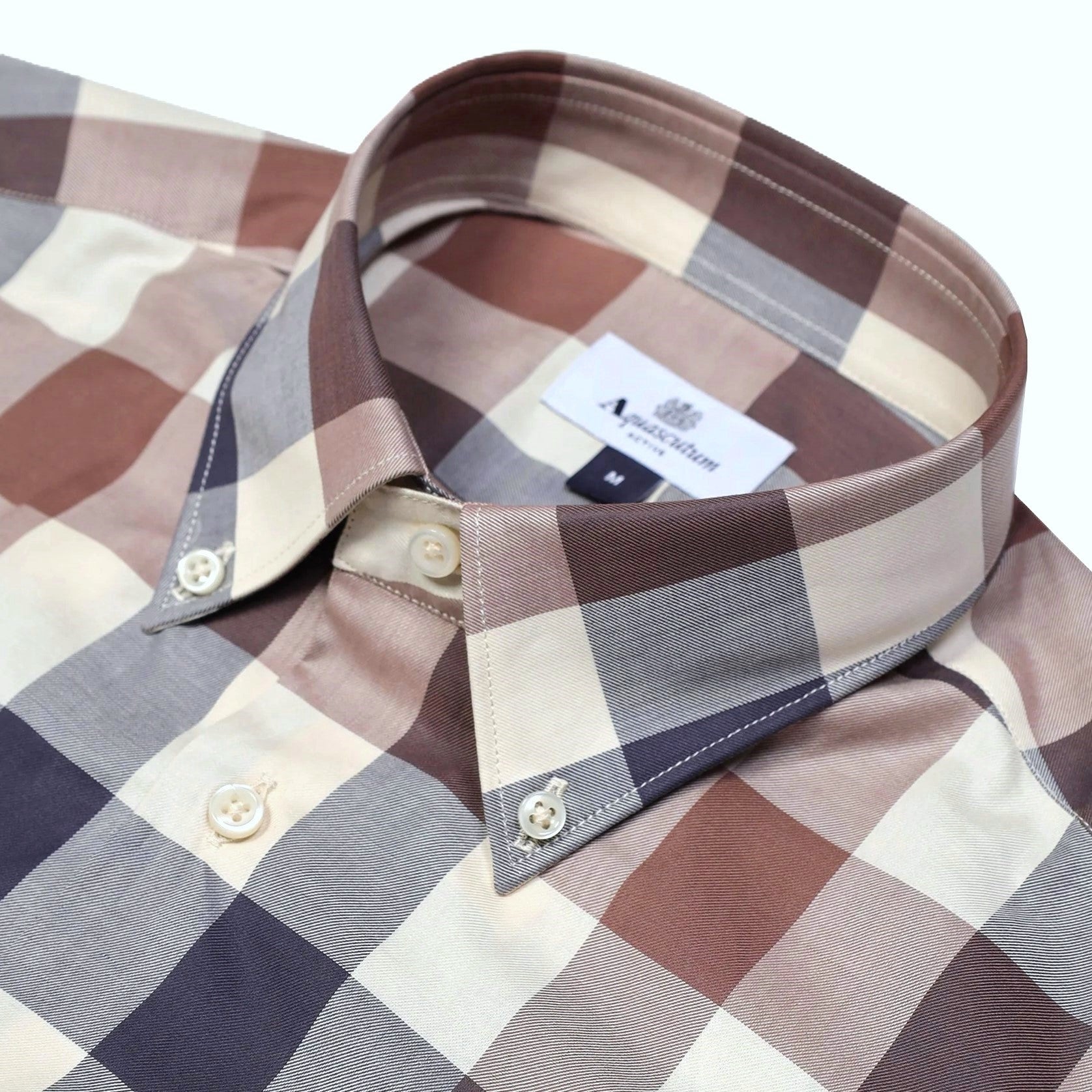Aquascutum Iconic Macro Check Long Sleeve Shirt – Adaptor Clothing