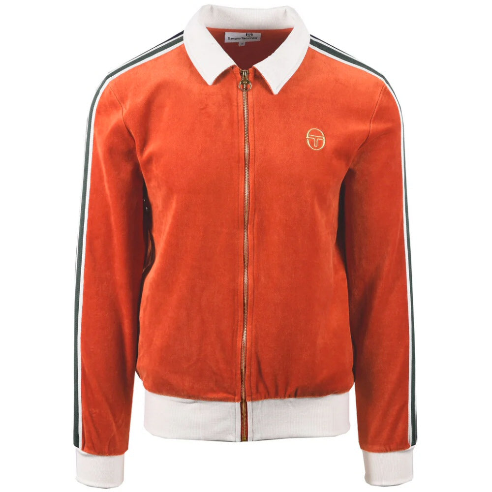 Sergio Tacchini Monte Track Jacket Velour Rust – Adaptor Clothing