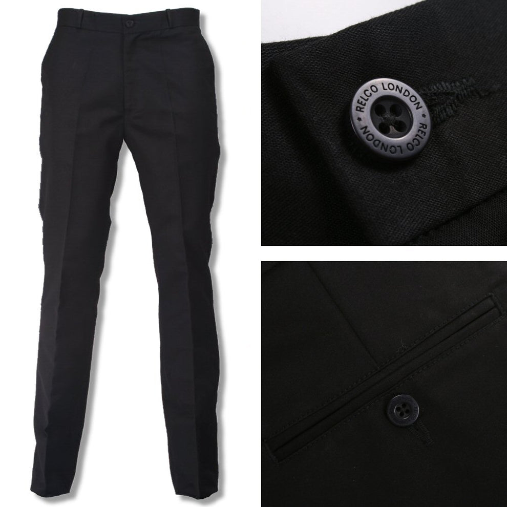 Relco Mod Retro Sta Press Trousers Navy / Burgundy / Black / Khaki ...