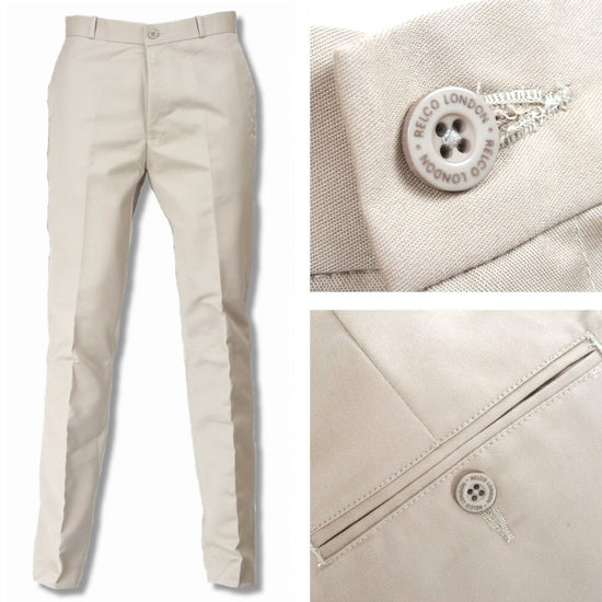 Relco Mod Retro Sta Press Trousers Navy / Burgundy / Black / Khaki ...