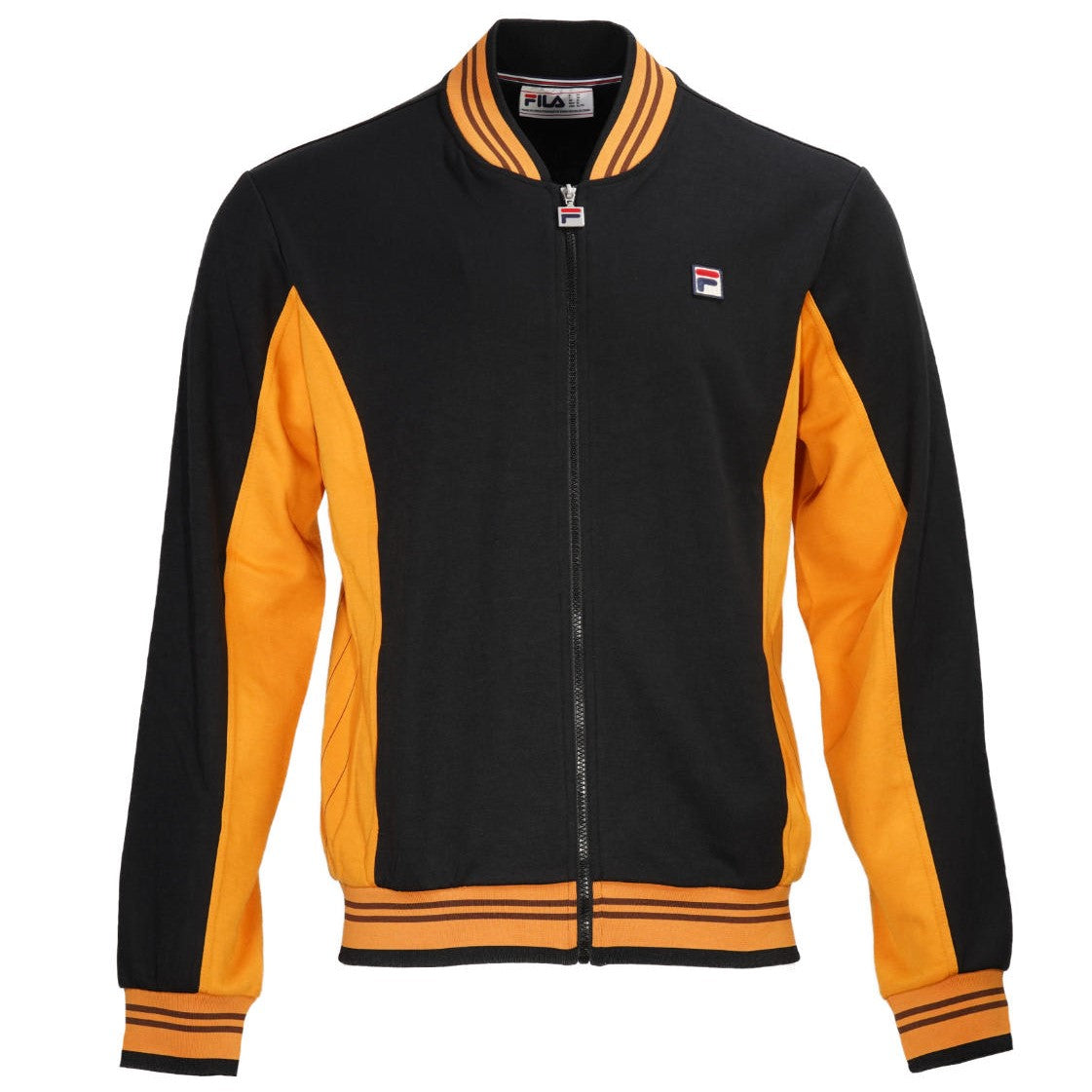 Fila Settanta Stripe Panel Baseball Track Top Black / Mustard – Adaptor ...
